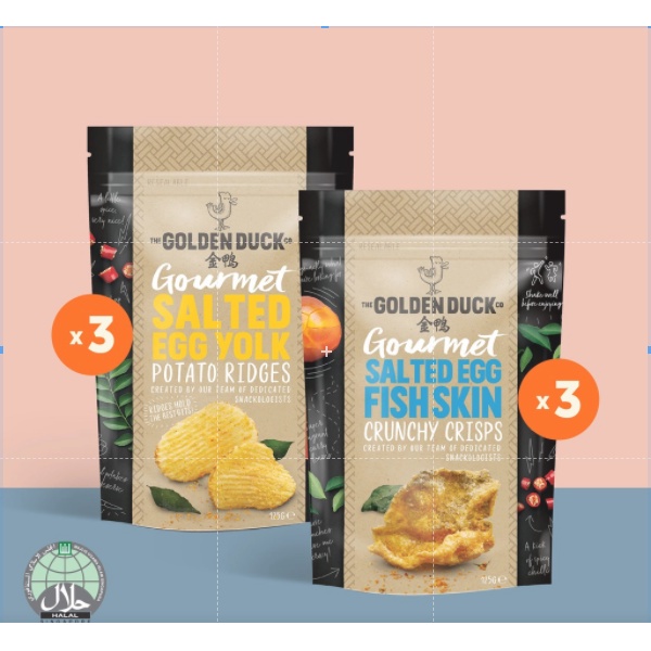 The Golden Duck Salted Egg Fish Skin + Salted Egg Potato Ridges Potato ...