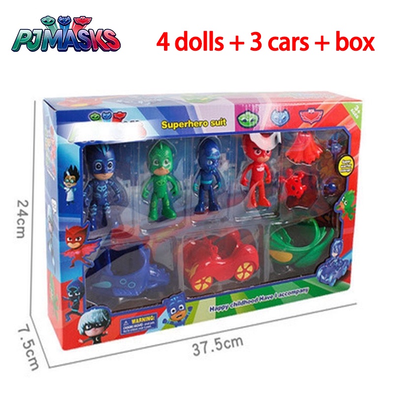 9 Pieces/Set PJ Masks Pajamas Little Heroes Kids Toy Set 9 Piece Figure ...