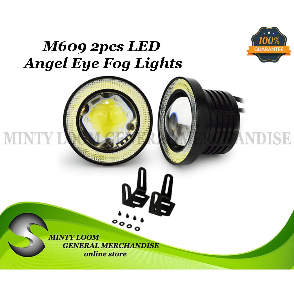 , M609 2pcs LED Angel Eye Fog Lights 10w | Shopee Malaysia