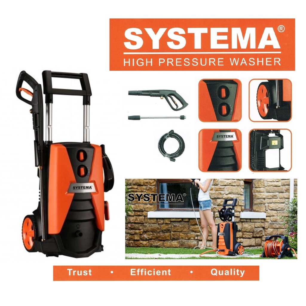 Systema 2.5kW 170Bar 7.3L/min Heavy Duty Induction Pressure Washer ...
