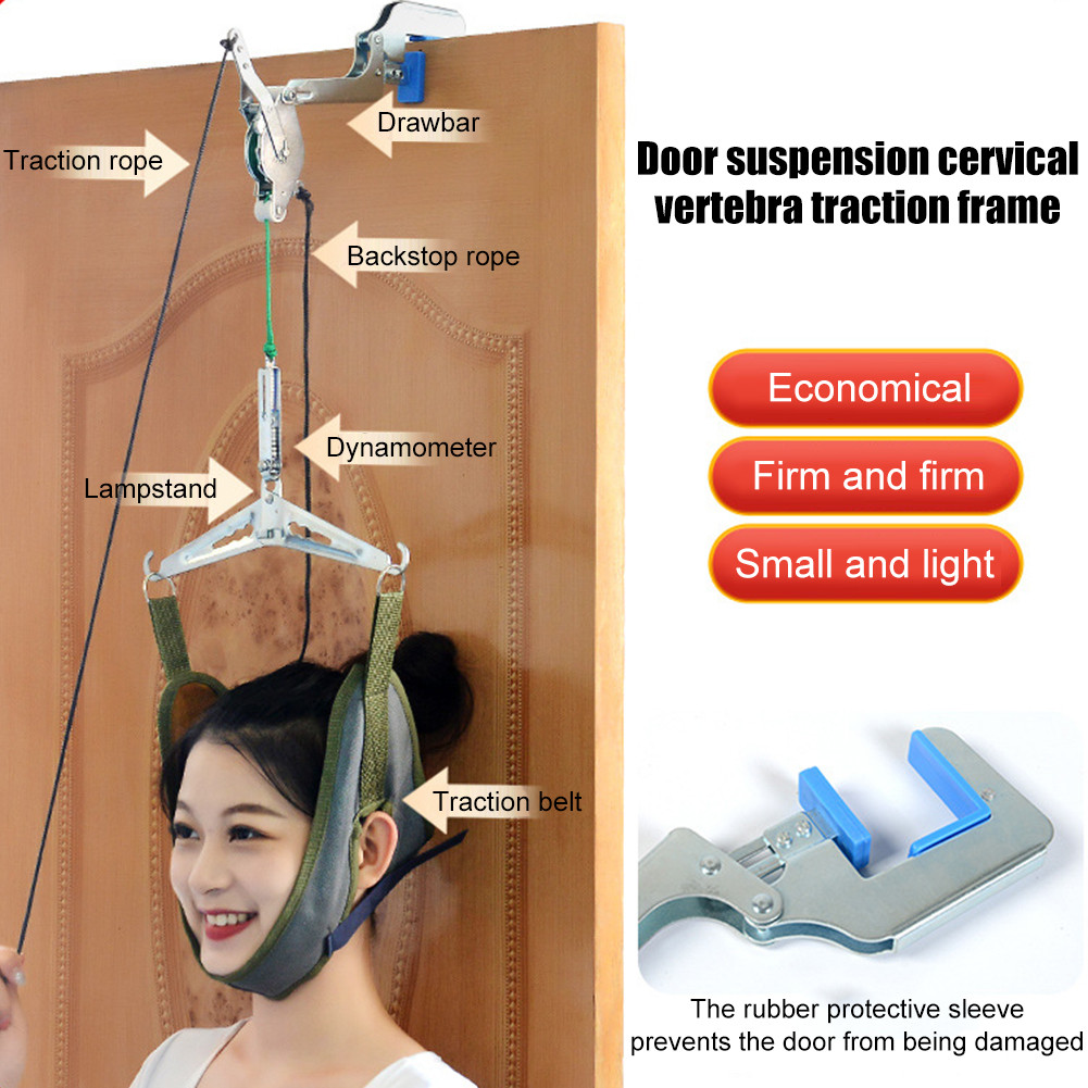 Adjustable Cervical Traction Frame Pain Relief Portable Door Suspension ...