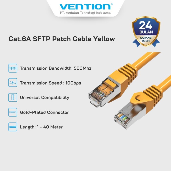 Vention LAN Cable Cat6a cat6 SFTP Patch Cable RJ45 10Gbps 500Mhz 1M 2M ...