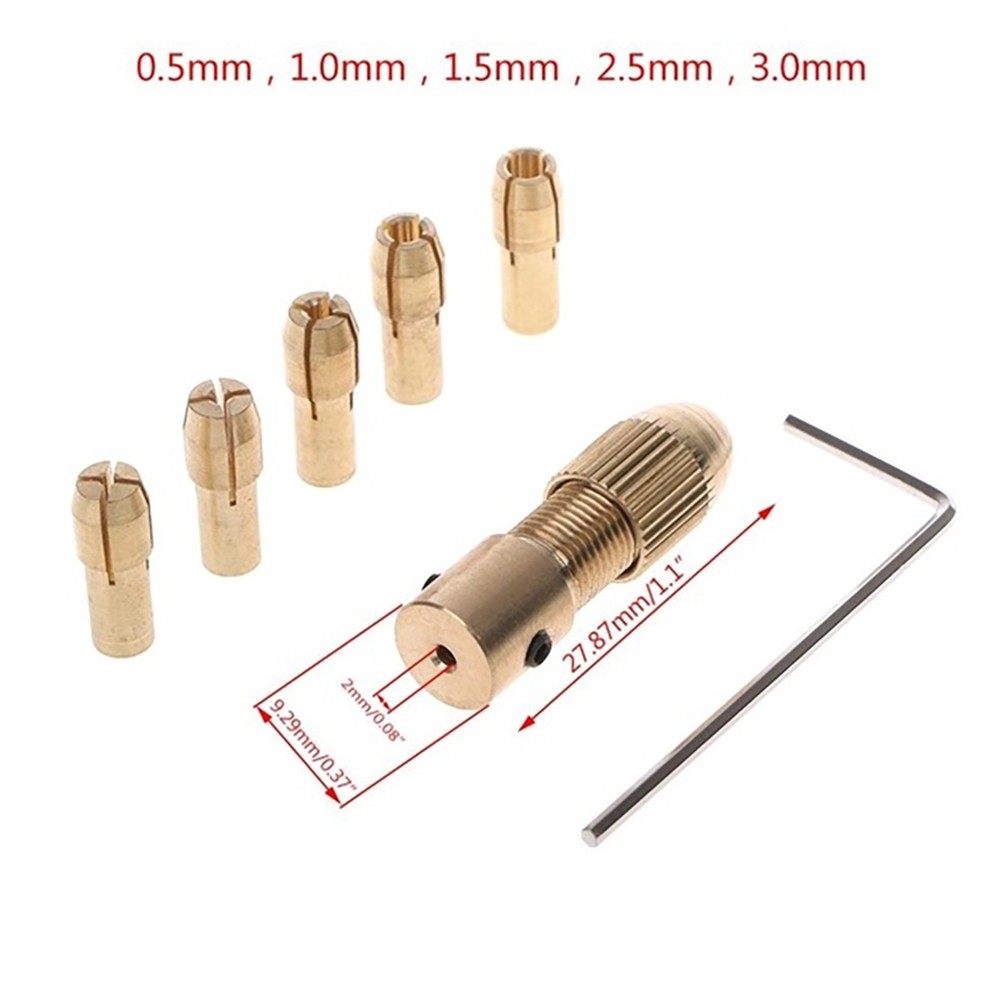 [HOT] 7Pcs 2mm Electric Motor Shaft Mini Chuck Fixture Clamp 0.5-3.0mm ...