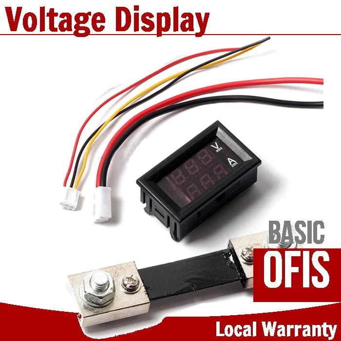 Panel Mount Digital Volt Voltage Amp Meter (0-100VDC & 0-100A) | Shopee ...