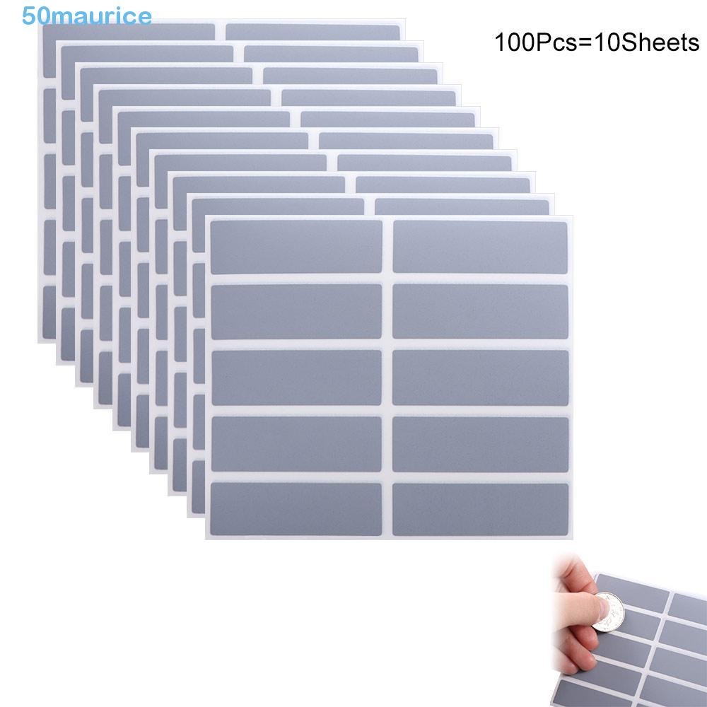 MAURICE 100pcs Scratch Off Stickers, Rectangular Creative Scraping ...
