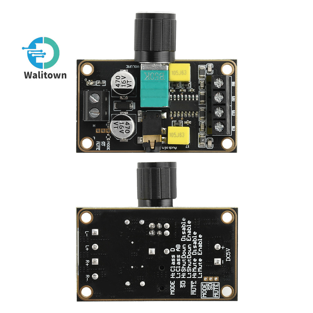 DC5V PAM8406 Digital Amplifier Board Module 5W+5W Dual Channel Stereo D ...