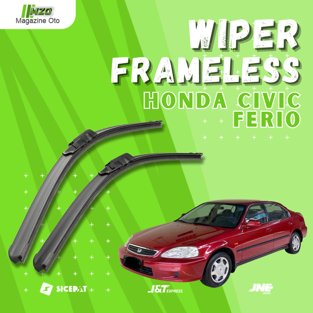 Frameless Car Wipers - Honda Civic Ferio - Pair of 2 PCS Left and Right ...