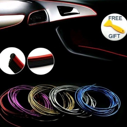 Car Strip Grid Decoration Line Wire Sticker lining dashboard aircond ...