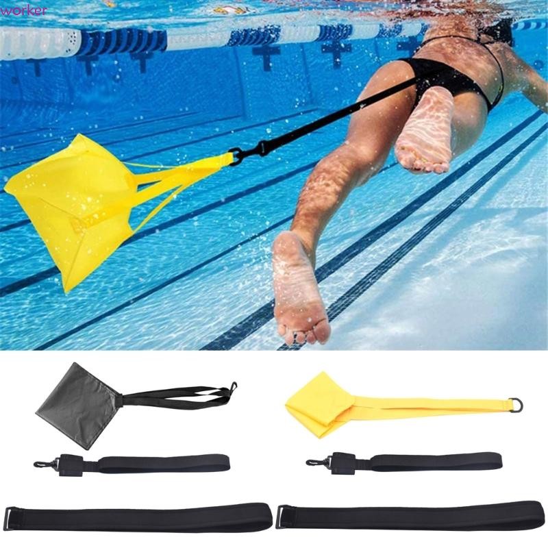 Wor* Swim Parachute Swim Resistance Belt Strength Training Exerciser ...