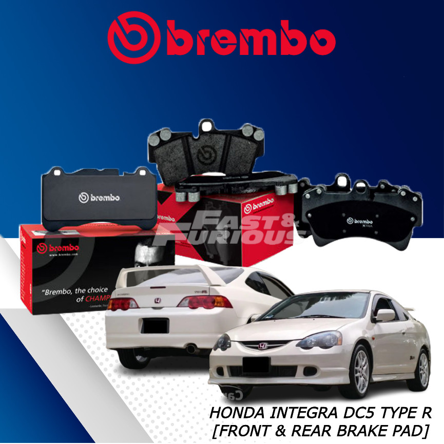 BREMBO HONDA INTEGRA DC5 TYPE R BRAKE PAD FRONT (DEPAN) & REAR ...