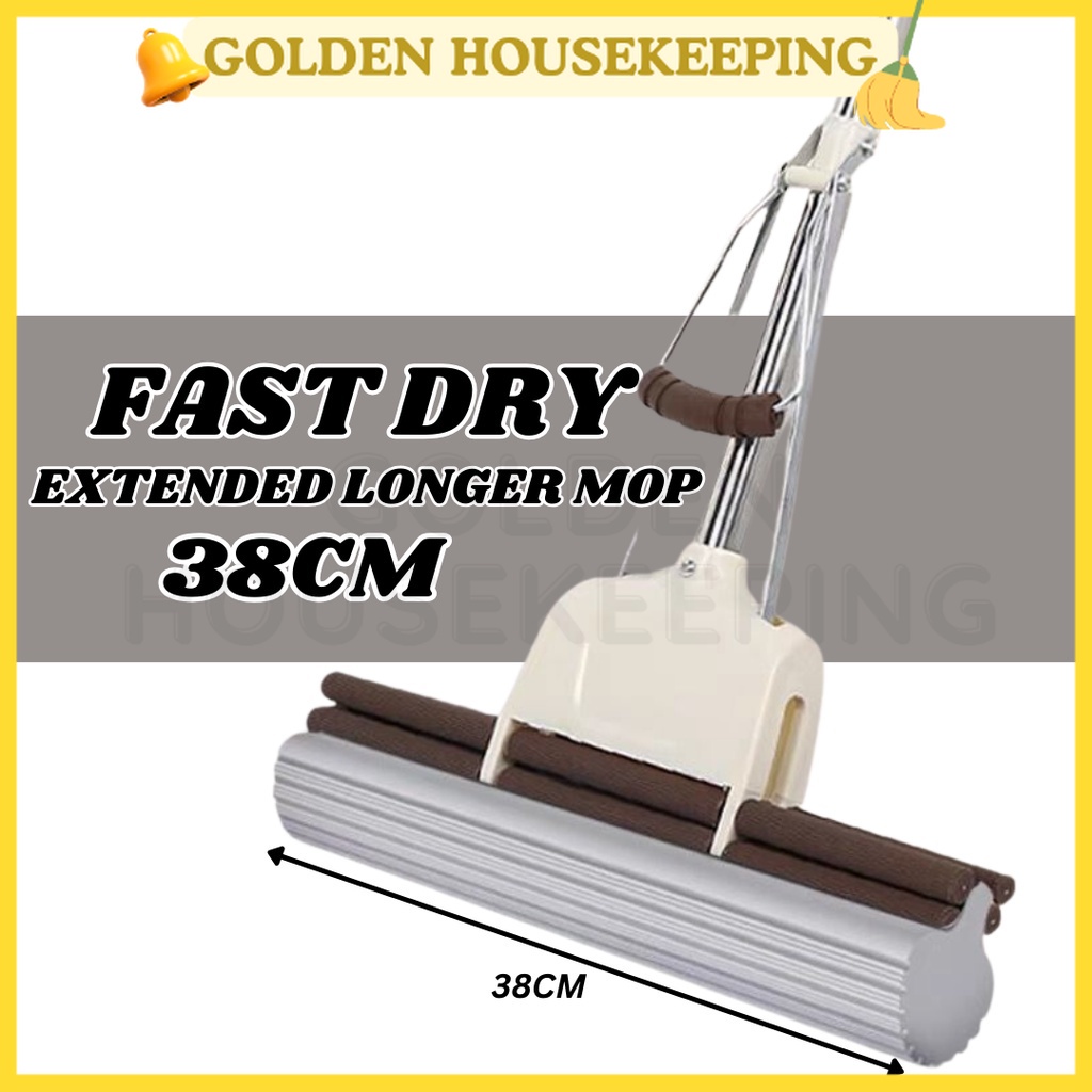 Fast Dry Sponge Mop Hands Free Squeeze Lazy Mop Floor Cleaner High ...