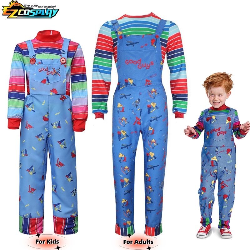 Chucky Cosplay Costume Men Women Shirt Pants Outfits Fantasia Halloween ...