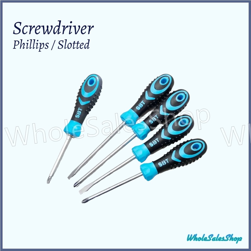 [BLUE] Magnetic 2 in 1 Screwdriver Slotted Flat / Phillips Cross 磁性 ...