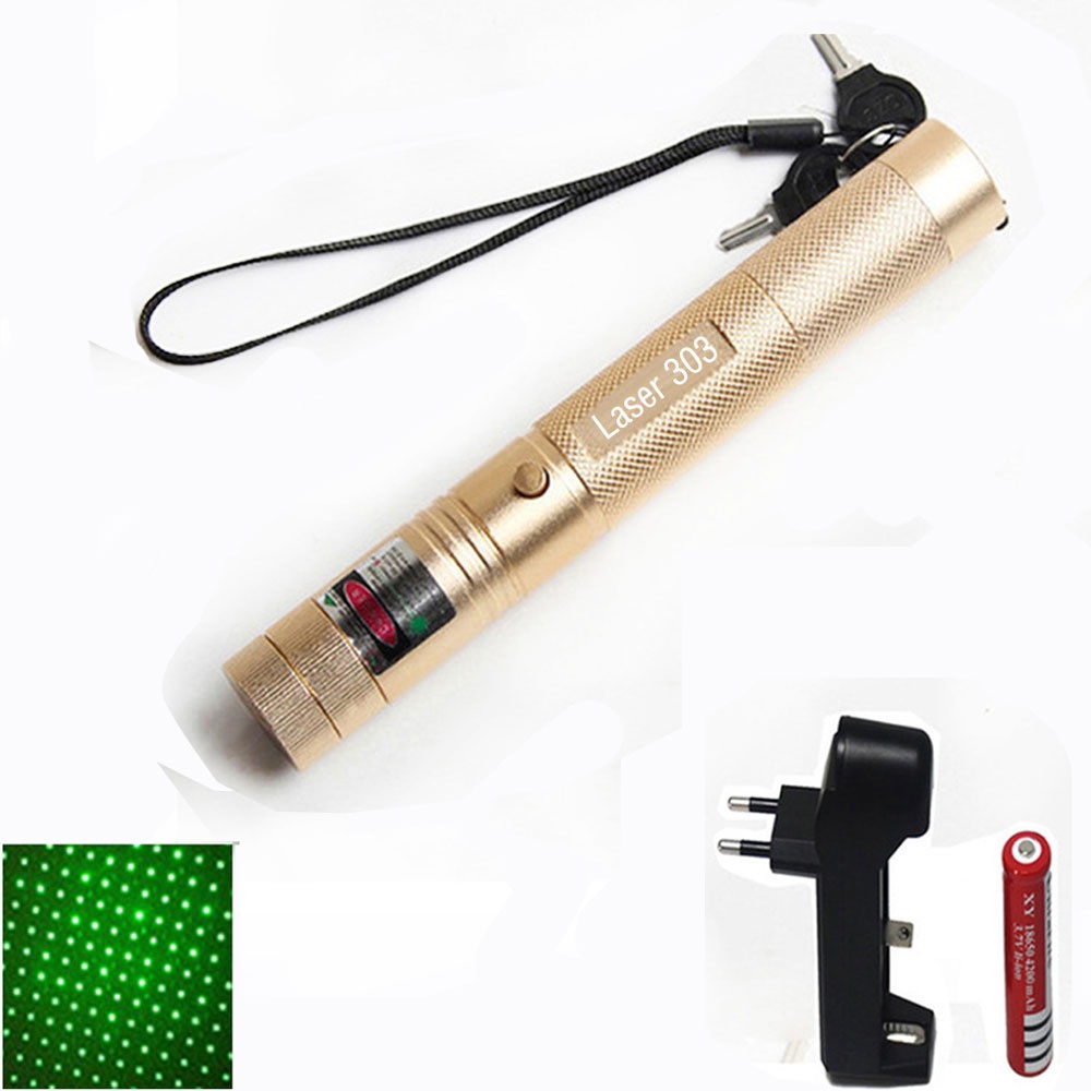 【532nm+18650+Charger】GREEN LASER Pointers 532nm 10000m High Power Laser 303 Lazer SD Burning ...