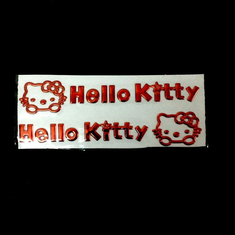 Metal Gloss Soft Adhesive Car Sticker Cute KT Cat Car Sticker PVC ...