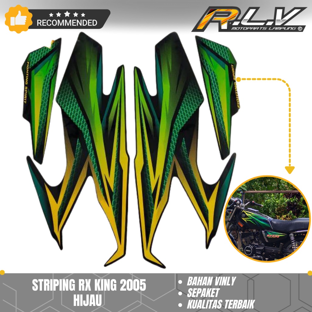 HIJAU Green RX KING 2005 LIS STRIPING Sticker | Shopee Malaysia