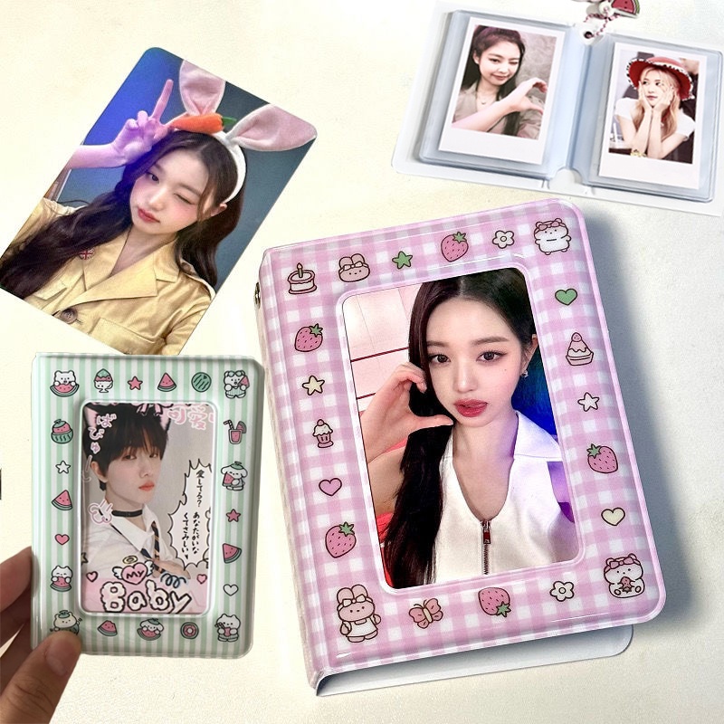 Cute Strawberry Rabbit Photo Album 3inch 40Pocket PVC Kawaii Watermelon ...