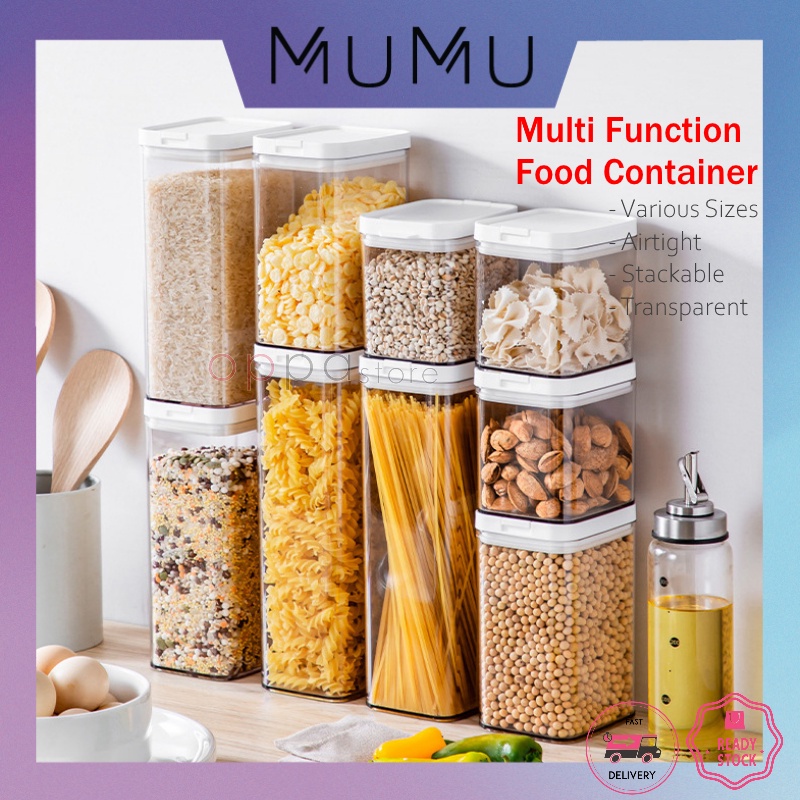 MUMU Kitchen Stackable Airtight Container Multigrain Food Storage ...