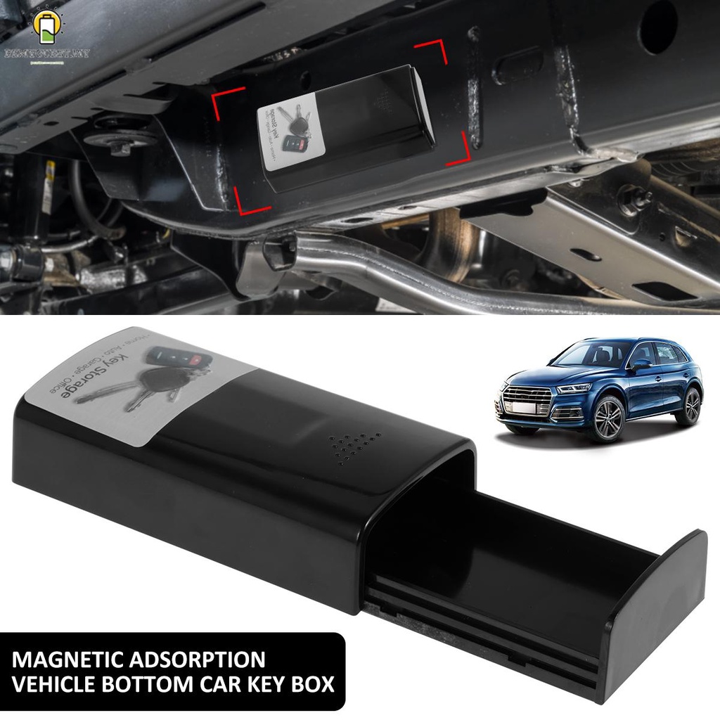 Magnetic Key Box Durable Black Plastic Key Cases with Strong Magnets ...
