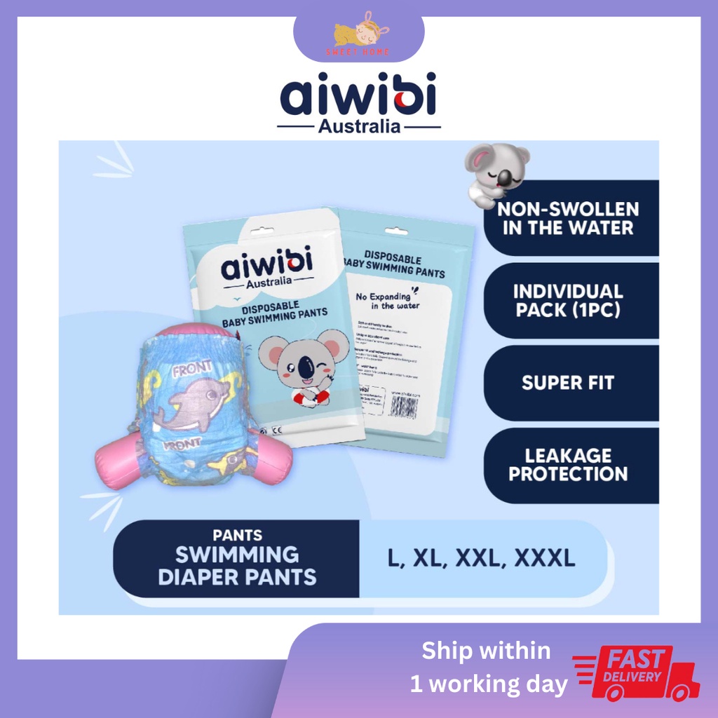 Aiwibi Swimming Diaper Pants - Size L / XL / XXL (1Pc) | Shopee Malaysia