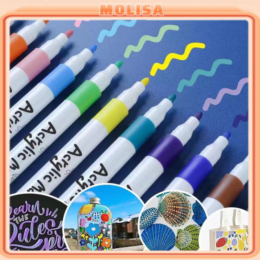 12/24 Colors Acrylic Marker Children Paint Pens Set Paint Marker ...