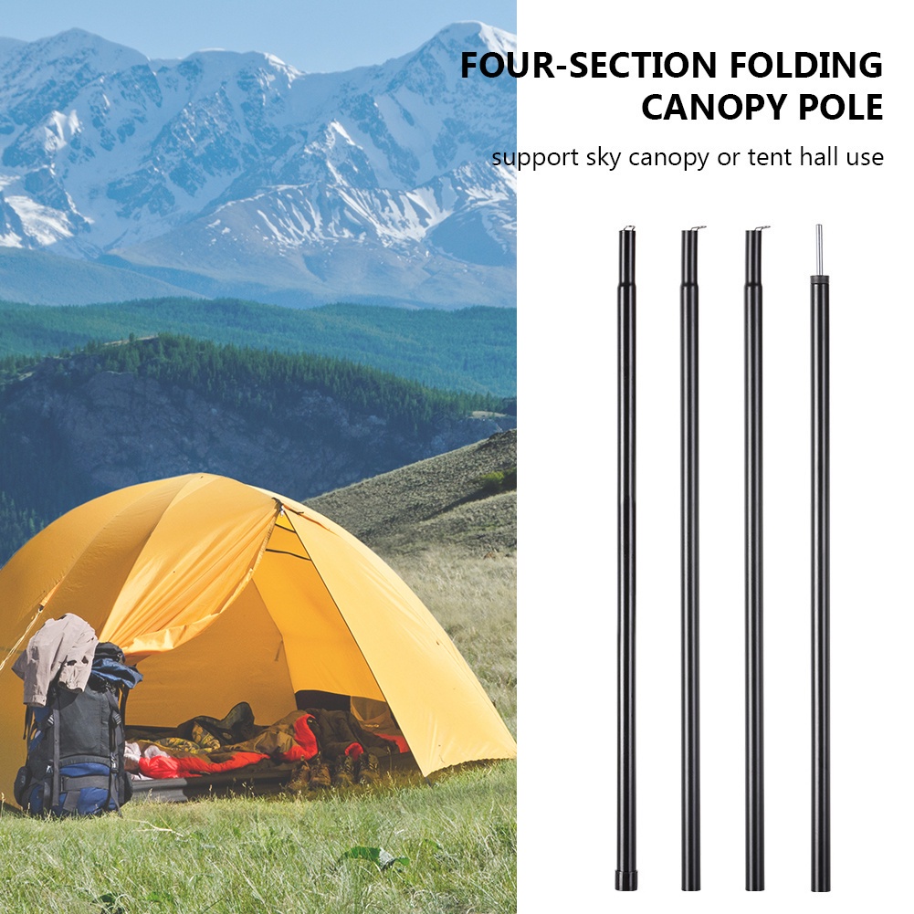 2 pcs Flysheet Pole Camping Tent Pole Sunshade Awning Rod Canopy Tarp ...