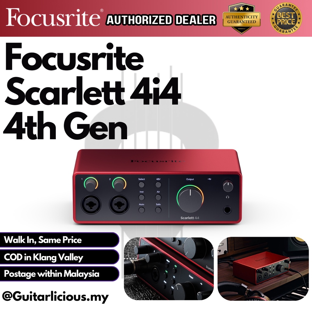 Focusrite Scarlett 4i4 (4th Generation) USB Audio Interface | Shopee ...