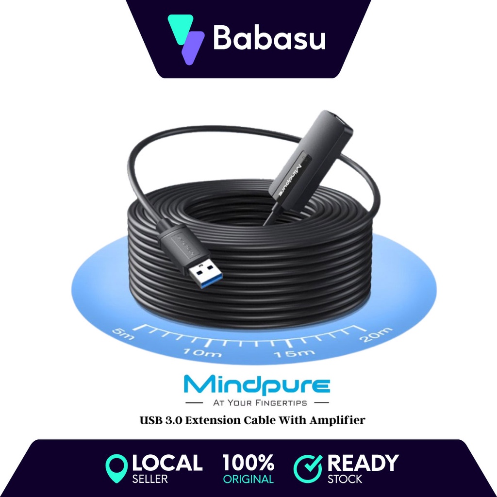 MINDPURE 5M 10M 15M 20M PREMIUM USB 3.0 Active Extension Cable Male to Female Extender | Shopee ...