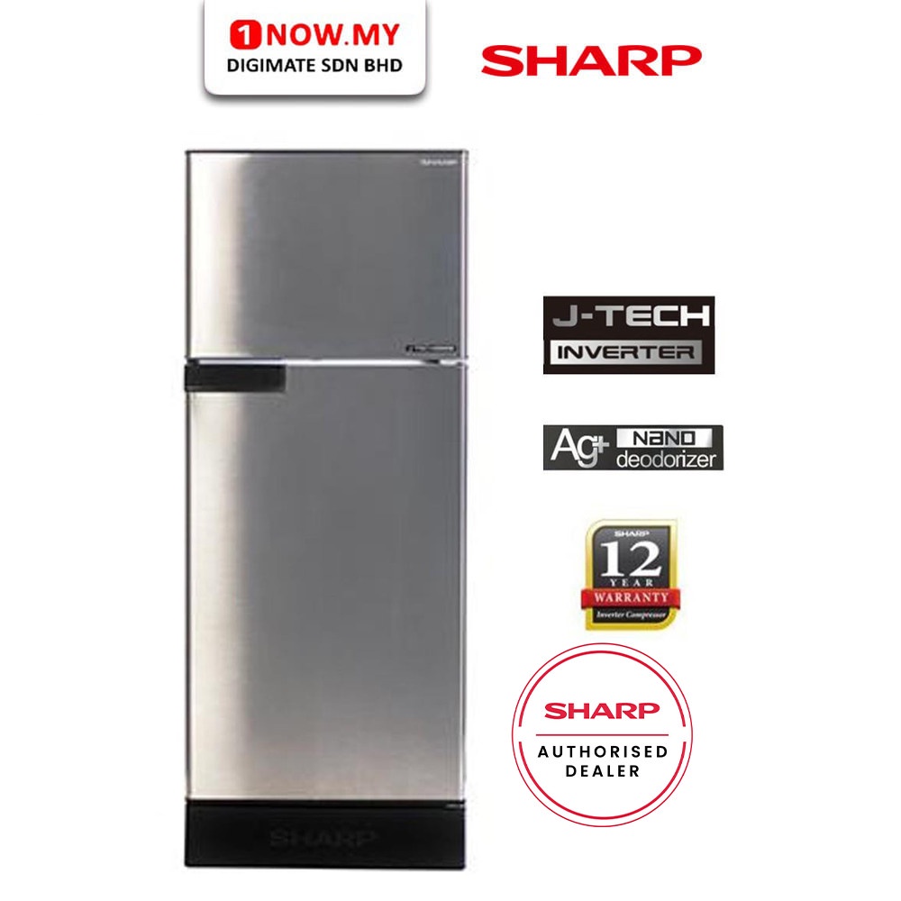 SHARP 170L Inverter Top Mount Freezer i-Huggy Fridge SJ189MS | 2-Doors ...