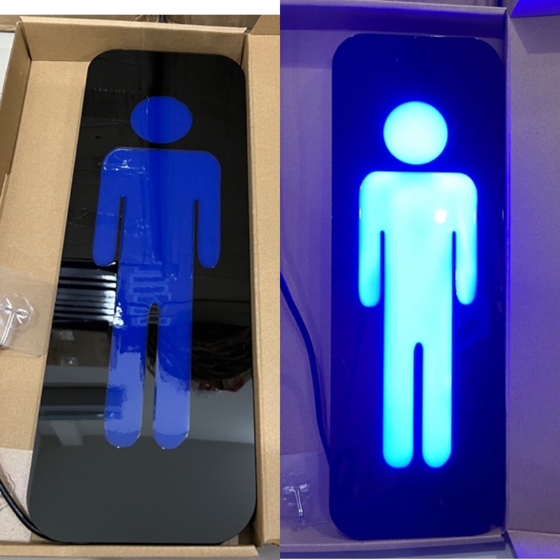 Light Sign Shop Letter Running Bathroom Led Neon Male Toilet (Male Sign ...