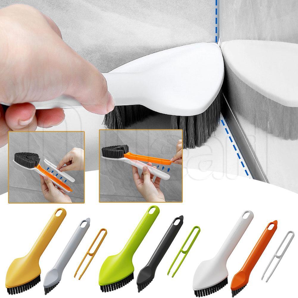 3 in 1 Triangular Head Tile Floor Gap Cleaning Brush / Multipurpose ...