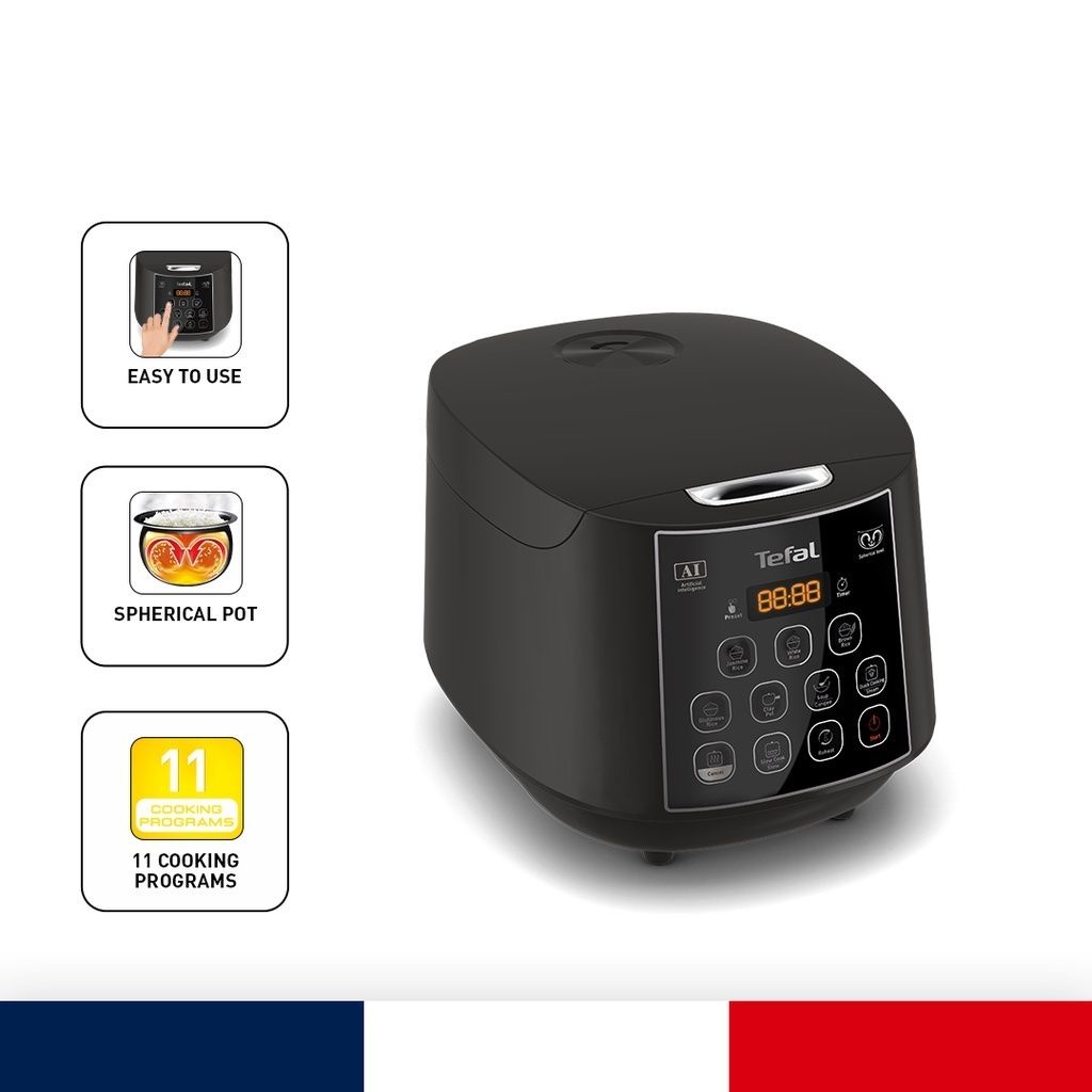 Tefal Easy Rice Fuzzy Plus Logic Rice Cooker 1.8L (RK736B) | Shopee ...