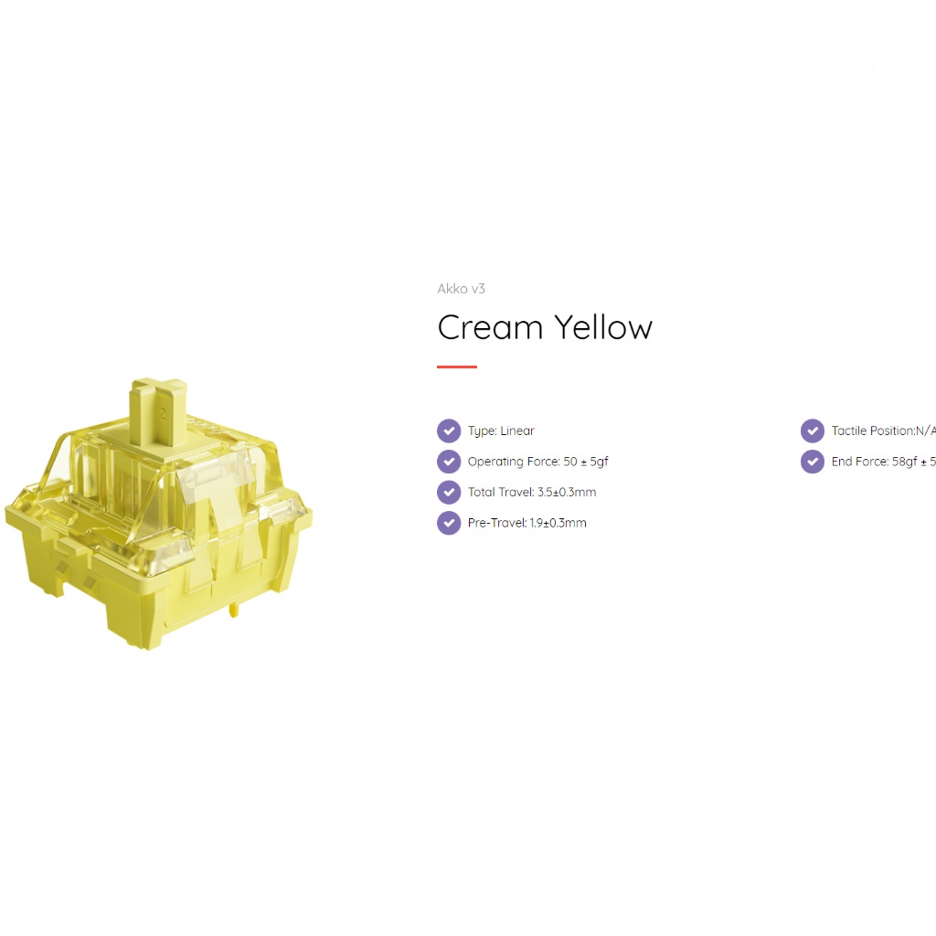Akko V3 cream switch [cream blue/cream yellow/cream Blue pro/cream ...