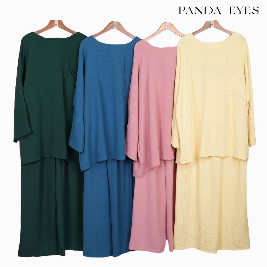 Panda Eyes Set Blouse Side Pocket CLO-CN3315BLLP | Shopee Malaysia
