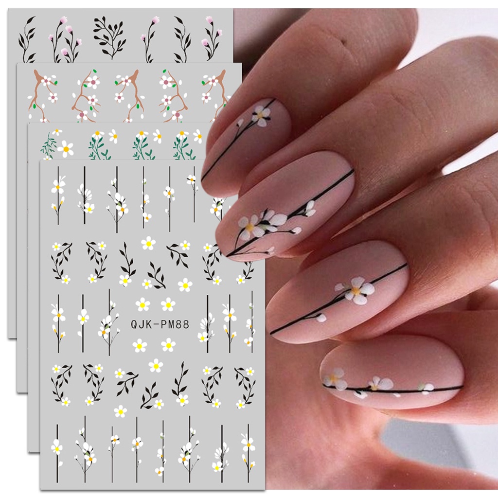 HAMA NAIL Nail Art Stickers Wholesale Spring Small Flowers Short Nails ...