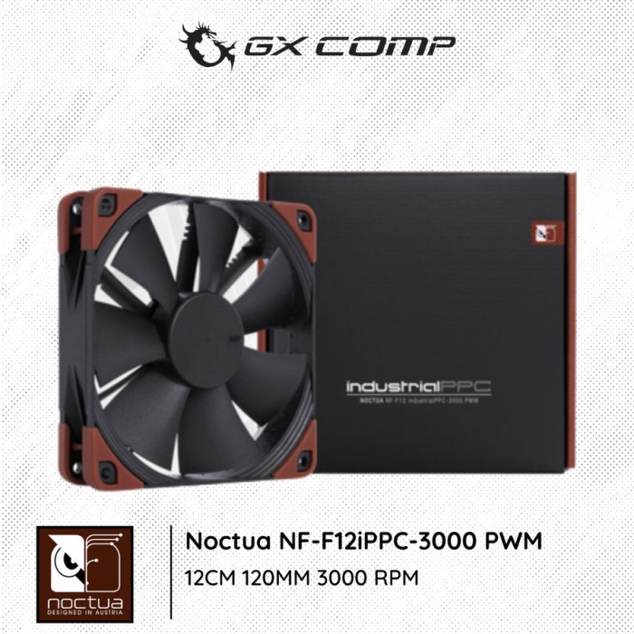 Fan Noctua Industrial NF-F12 iPPC 3000 PWM | 12cm 120MM 120CM | Shopee ...