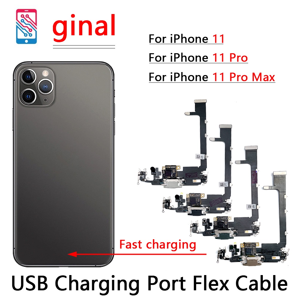 USB Charge Cable Board Flex Port For iPhone 11 Pro Max 11Pro Charging ...