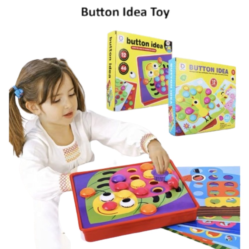 Board Arts and Crafts with Mushroom Nails Button Idea Color Matching ...