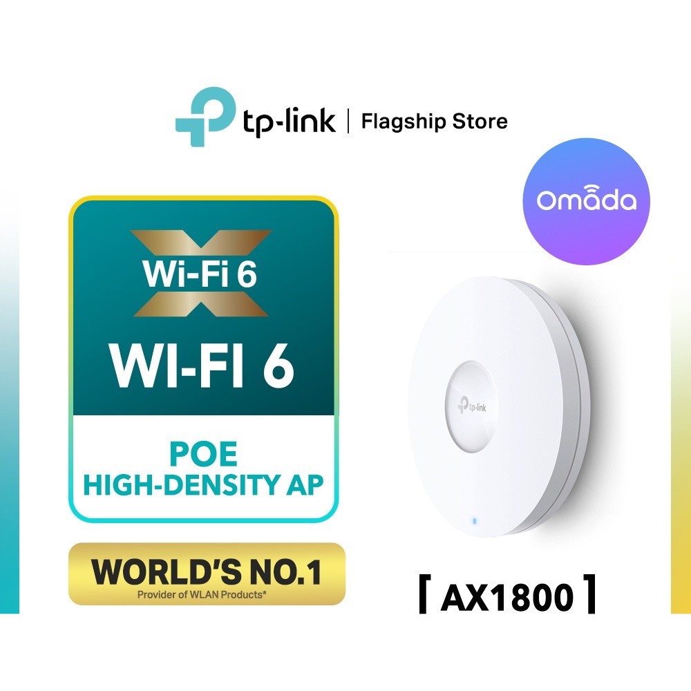 TP-LINK EAP620 HD AX1800 Wireless Dual Band Wifi 6 High Density Ceiling ...