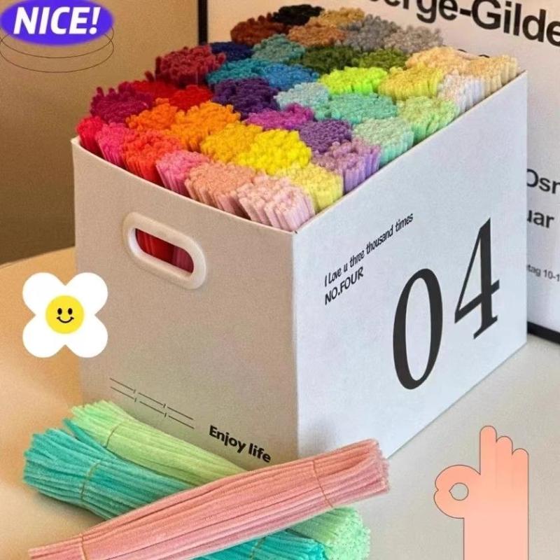 现货 Spot锌特【特密扭扭棒】手工diy自制作妞妞花束彩色材料包毛根条加密Zinc Te [Special Dense Twisting ...