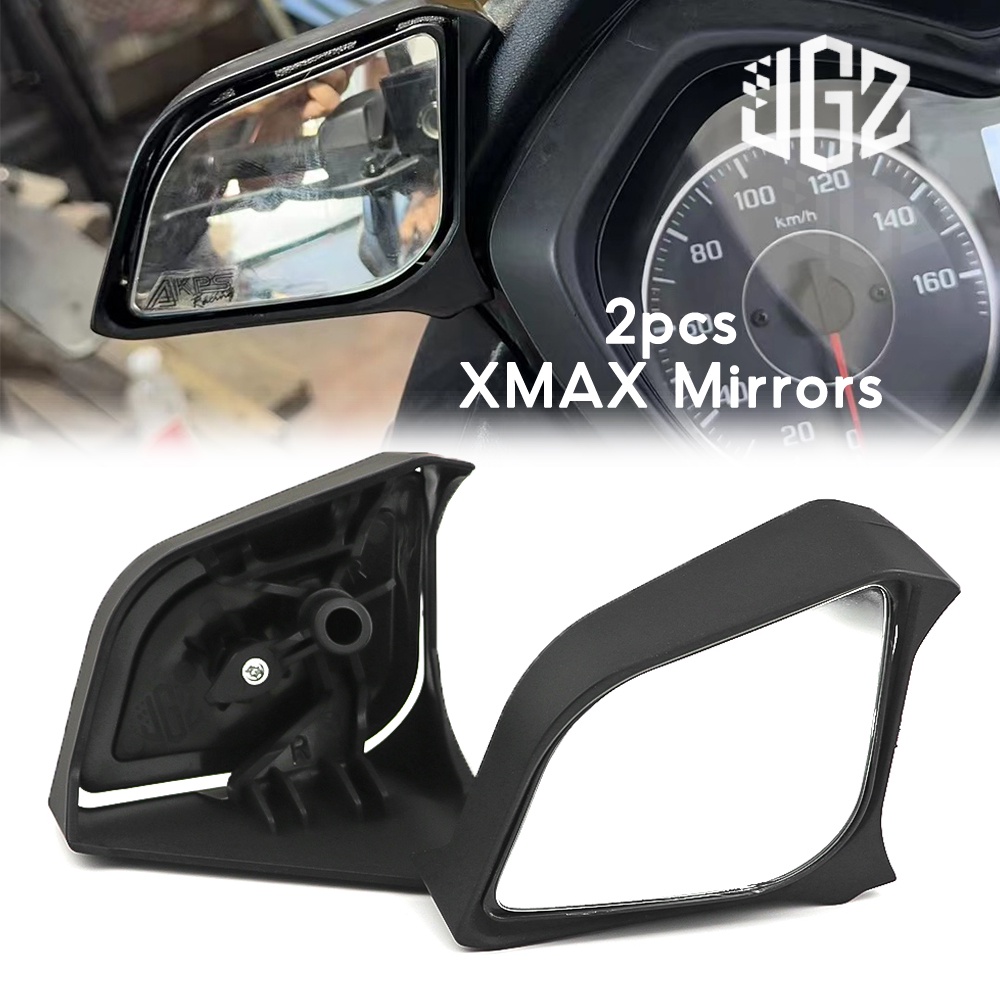 XMAX V1 Side Mirror Motorcycle Sergeant Style View Mirrors for YAMAHA ...