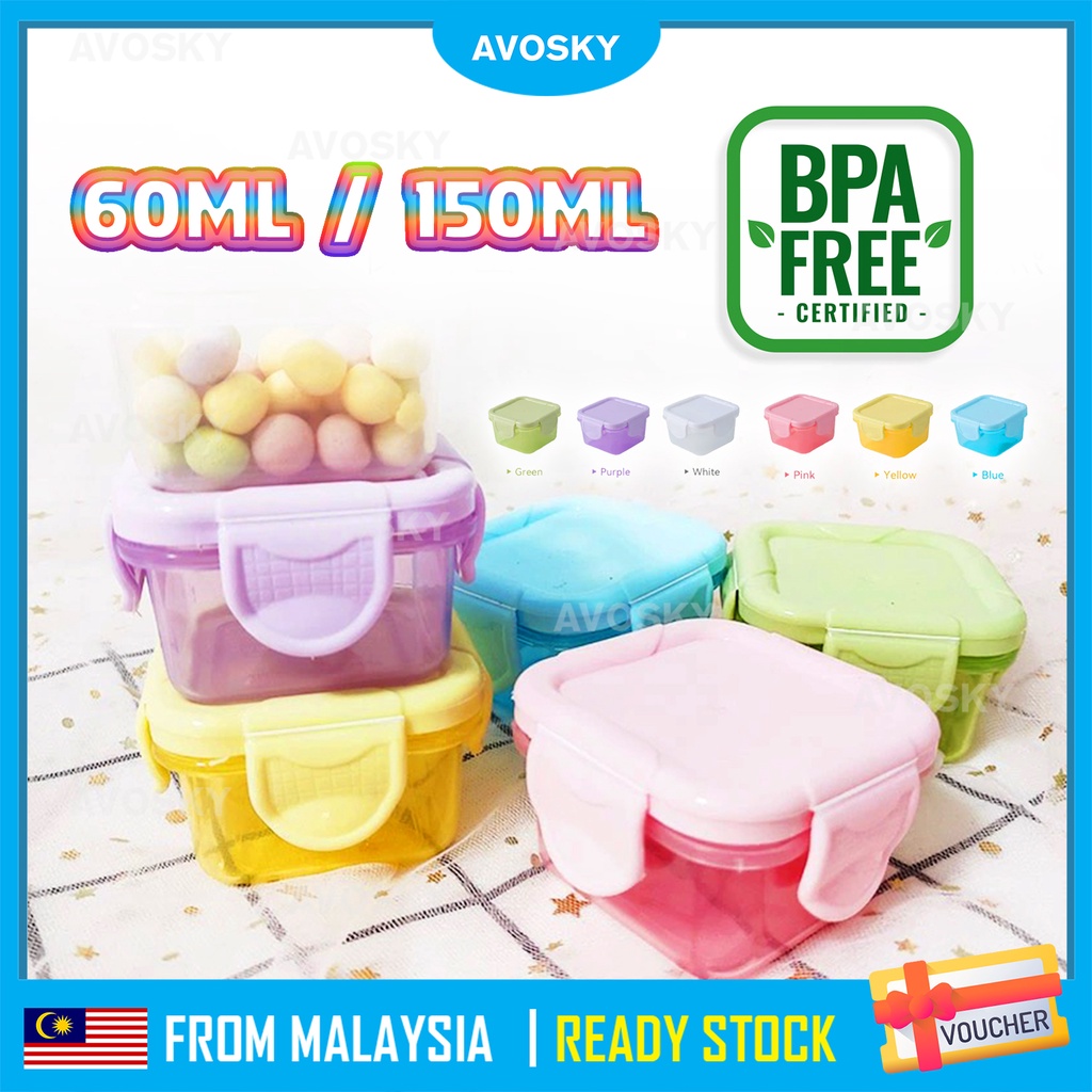 AVOSKY 60ML 150ML Baby Food Box Snack Milk Powder Storage Cups ...