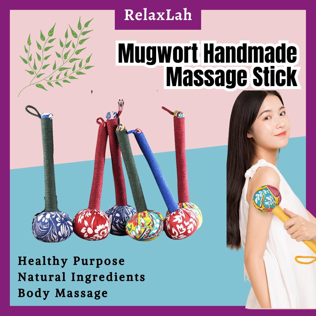 Mugwort Handmade Massager Stick Artemisia Annua Alat Urutan Tradisional Meridian Massage Muscle