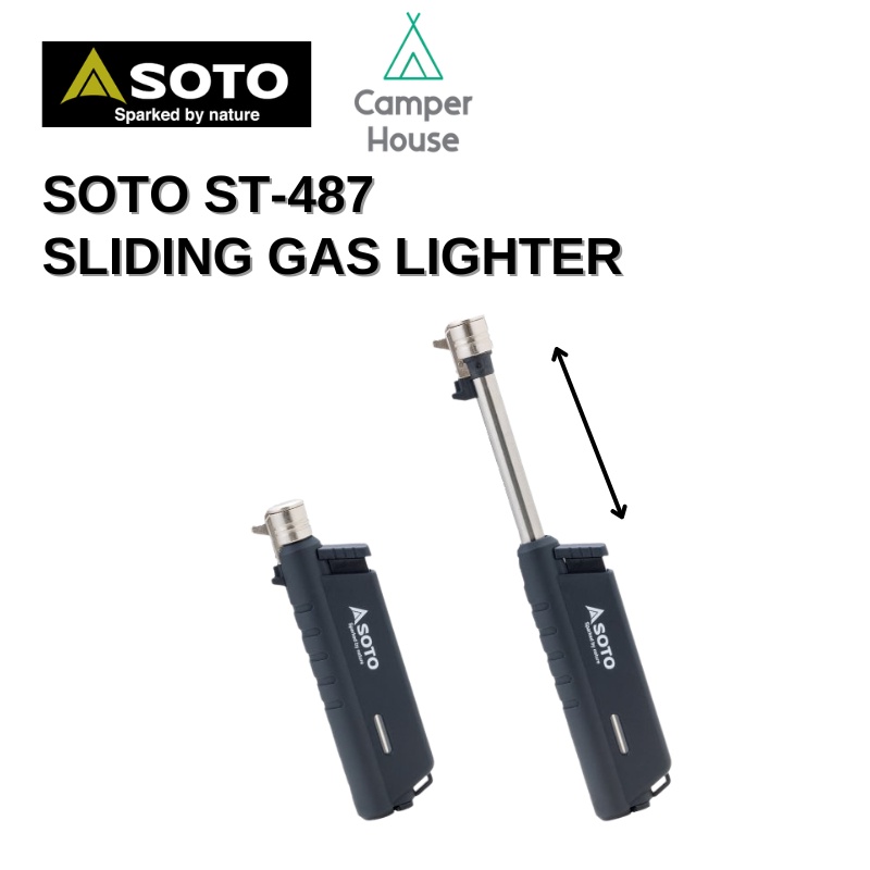 NEW SOTO ST487 Strong Compact Sliding Gas Lighter Torch Made In Japan ...