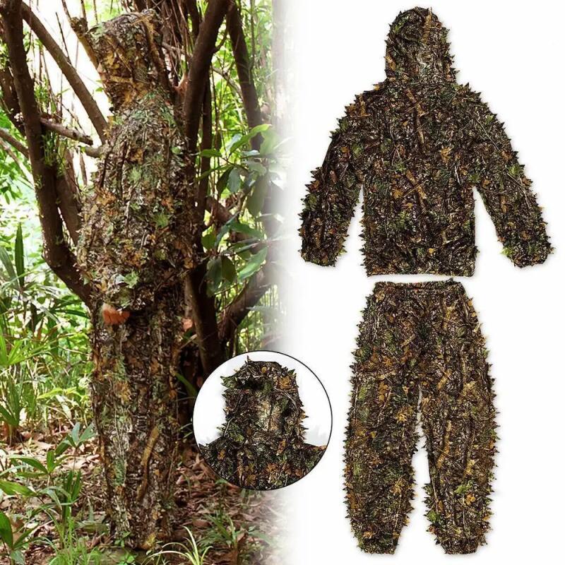 Men Women Kids Outdoor Hunting Clothes Ghillie Suit Sniper Camouflage ...