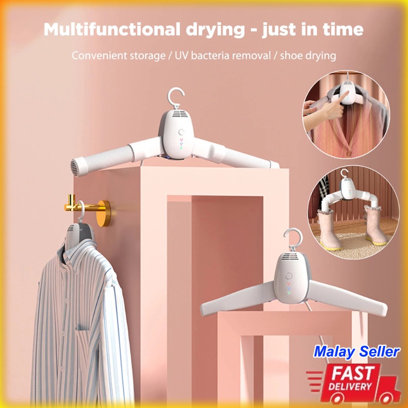 220V Portable Clothes Dryer Folding Warm Electric Hanger Small Warm ...