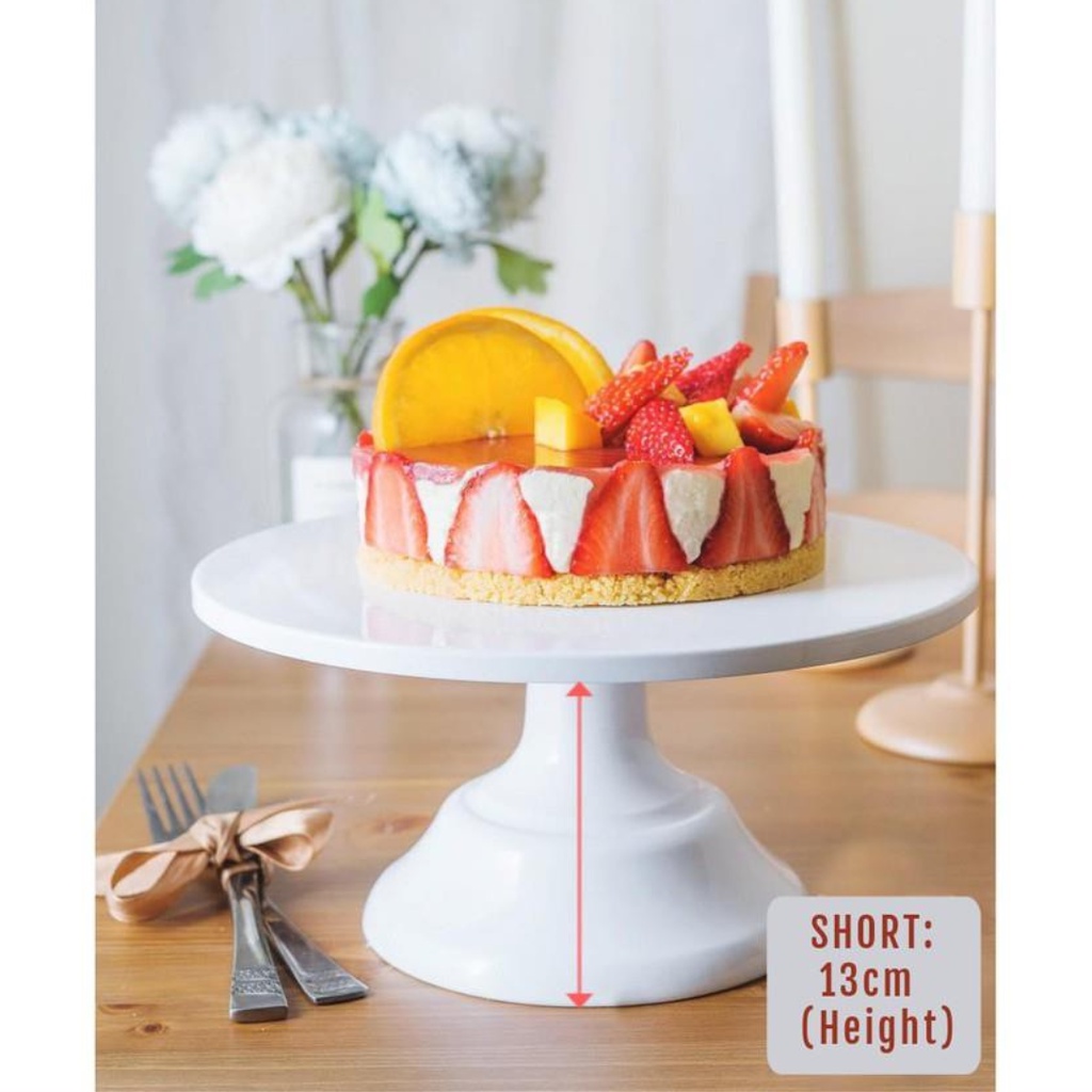 Metal Iron Cake Stand Round Pedestal Dessert Holder Display Rack ...