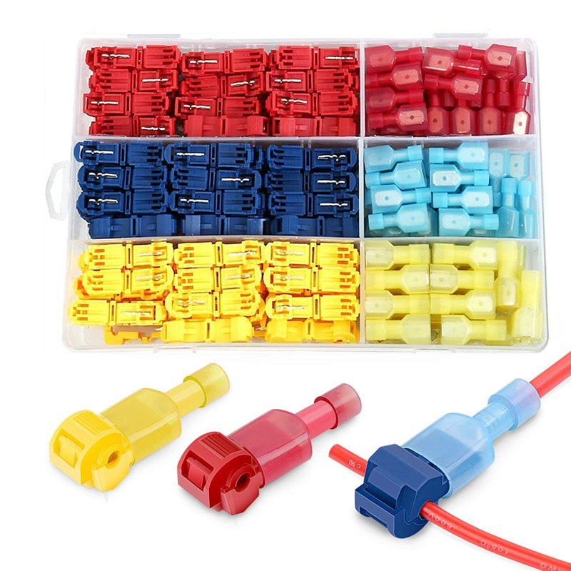 Wire Terminals T-Tap Quick Self-Stripping Splice Cable Joint with ...