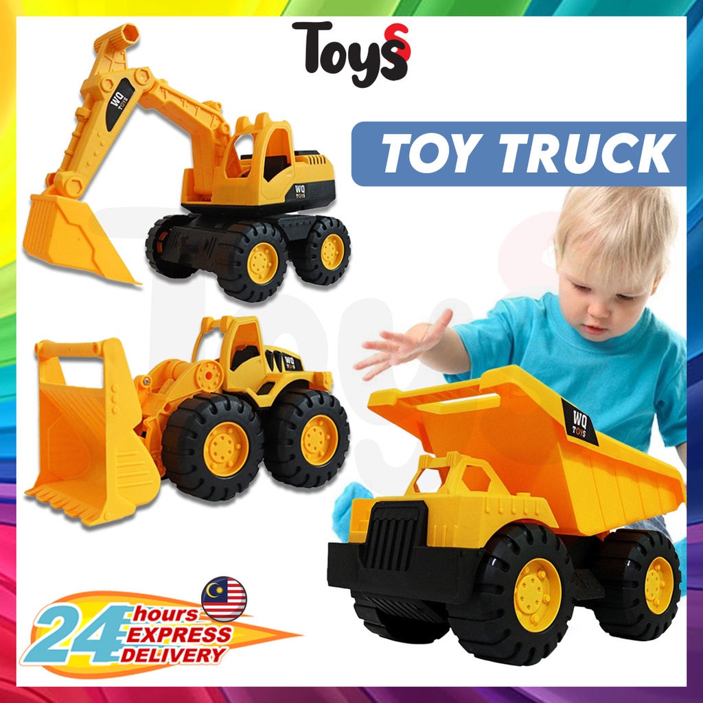 🔥Toyss Truck Toys Dump Truck Buldozer Excavator Toys Lorry Toys Mainan ...