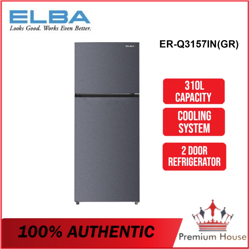 ELBA 310L INVERTER 2 DOOR FRIDGE ER-Q3157IN(GR) | Shopee Malaysia